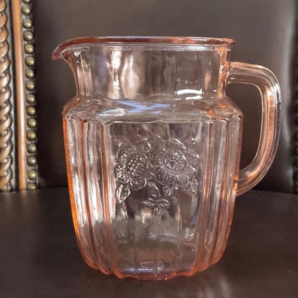 Anchor Hocking | Dining | Anchor Hocking Mayfair Open Rose Pitcher Pink ...